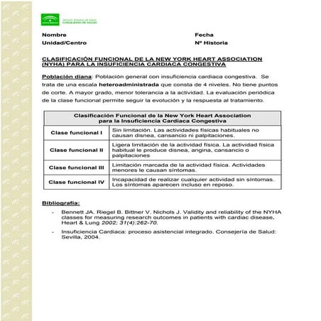 Clasificación NYHA | PPTX
