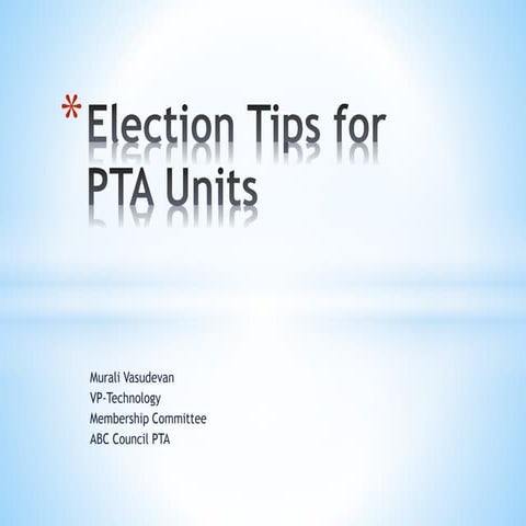 PTA Elections Guide | PPTX