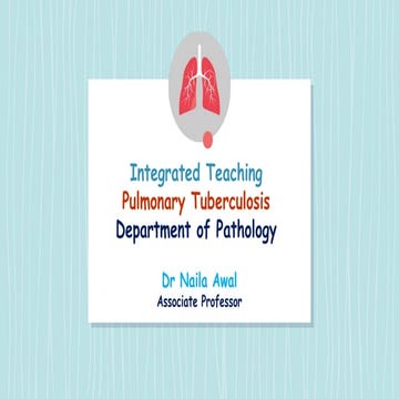Pulmonary Tuberculosis, Integrated teaching Dr Naila.pptx
