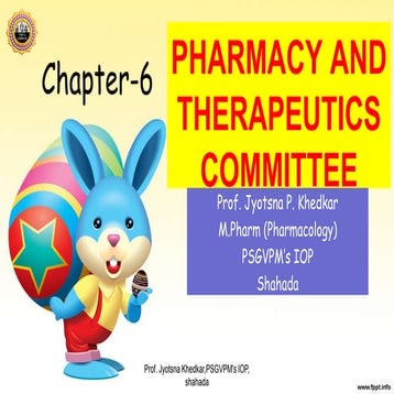 Pharmacy and Therapeutic committee | PPT