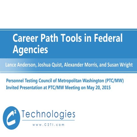 Career Path Tools in Federal Agencies | PDF