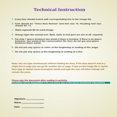 technical instructions | PDF