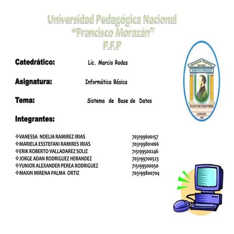 Pteg i-grupo 5-cap 9 sistema de base de datos | PPTX