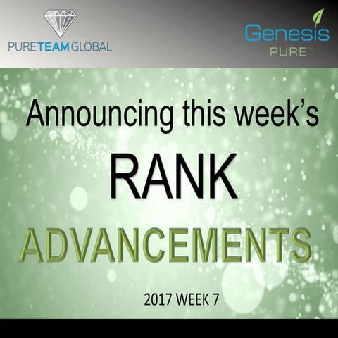 Pure Team Global - PURE Rank Advancements 2017 week 7 | PPTX