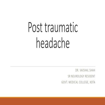Post traumatic headache | PPTX
