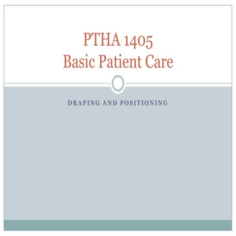 Ptha 1405 positioning | PPT