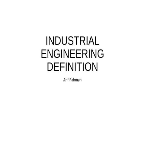 Pti01 industrial engineering definition | PPT