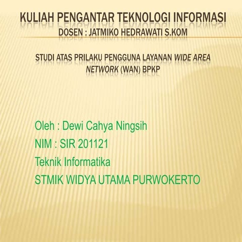 Pti dewi sir201121 | PPTX