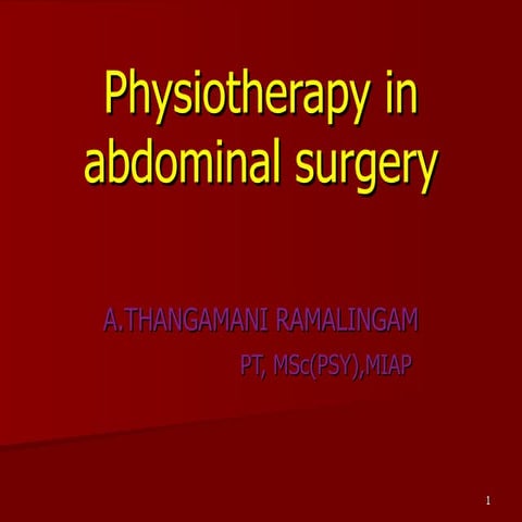 Pt in gastrectomy& cholecystectomy | PPT