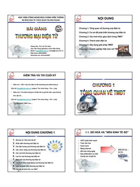Thương mại điện tử - Chương 1: Tổng quan về thương mại điện tử | PPT