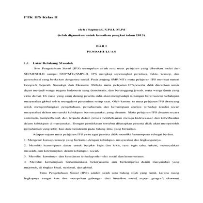 Ptk ips kelas ii | PDF