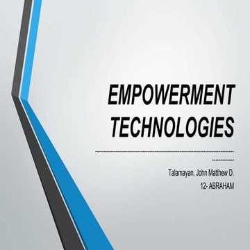Empowerment Technology | PPT