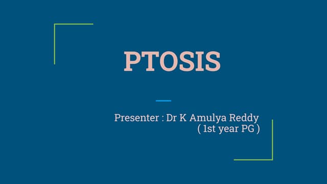 Ptosis | PPTX