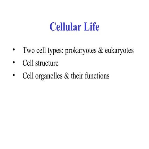 Cellular life | PPT