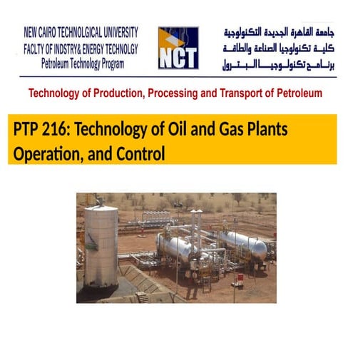 production operation for oil and gas at surface | PPTX