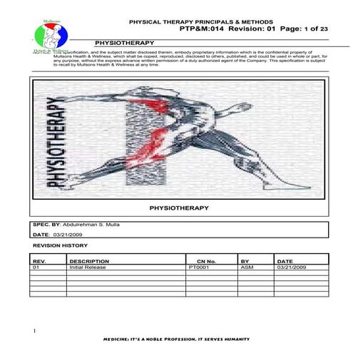 Ptpm014 Physiotherapy | PDF