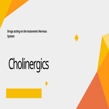 Comprehensive Overview of Cholinergic Drugs and Their Mechanisms in the ...