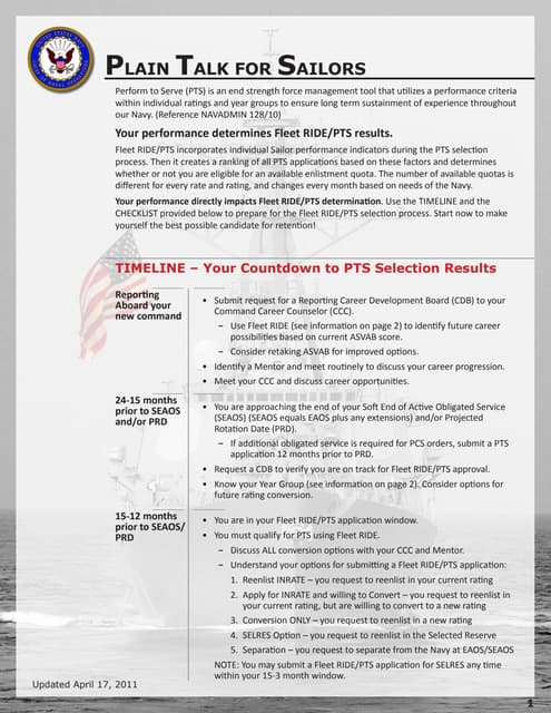 RADM White PERS 4 Manning and Distribution | PPT