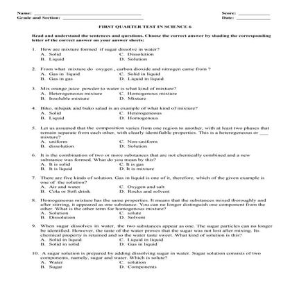 PERIODICAL EXAMINATION FIRST QUARTER SAMPLE ONLY | DOCX