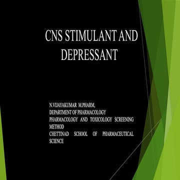CNS STIMULANT AND DEPRESSANT FOR EXPERIMENTAL ANIMALS | PPTX