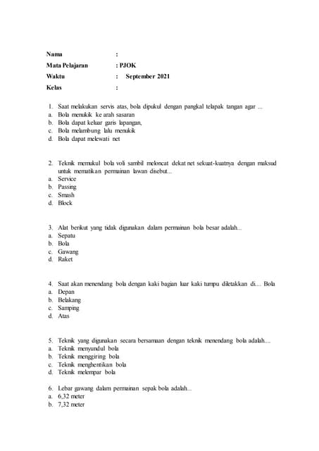 Latihan Soal PJOK Kelas 6 - Google Formulir.pdf