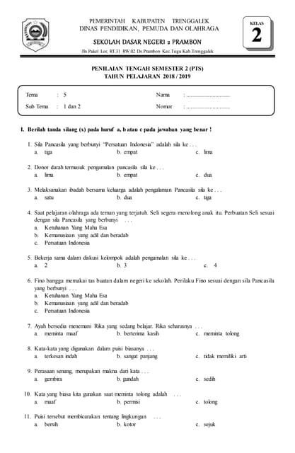 Soalan akhir tahun 4 psv | PDF