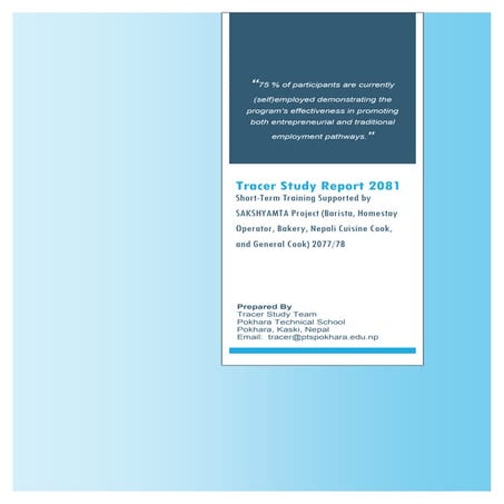 Pokhara Technical School- Tracer Study Report-2081 | PDF
