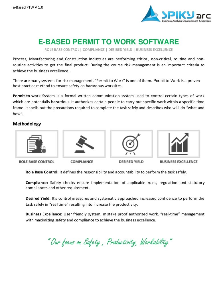 Ptw - Permit To Work Software (Web Based)