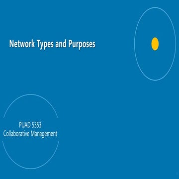 Week 2 Lecture- Network Types and Purposes | PPT