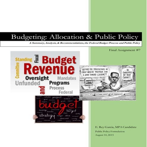 Budgeting: Allocation & Public Policy, A Summary, Analysis ...