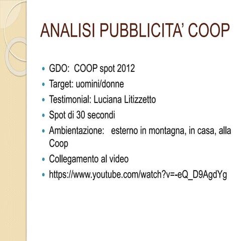 Pubblicità coop | PPT