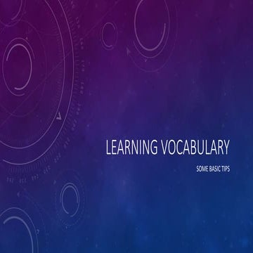 dPub comm session 2 how to learn vocabulary | PPTX