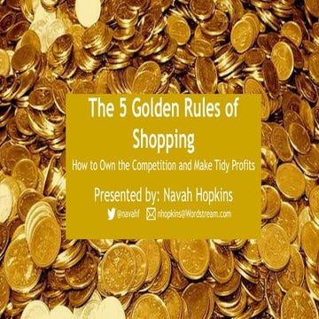 Navah's 5 Golden Rules Of Shopping | PPT