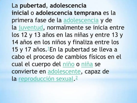 La pubertad | PPT | Reproductive Health | Diseases and Conditions