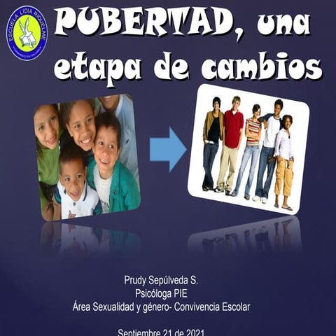 PUBERTAD en NIÑOS 5 Y 6 año basico cambios | PPT