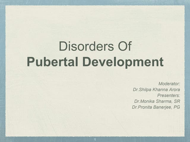 Puberty - Normal and Abnormal | PPTX
