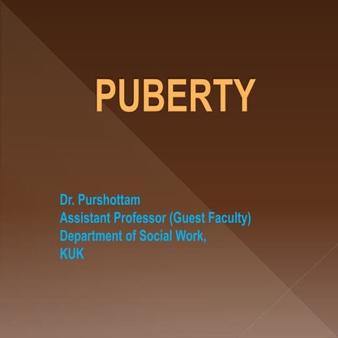 Stages of Development: Puberty and Adolescent | PPTX