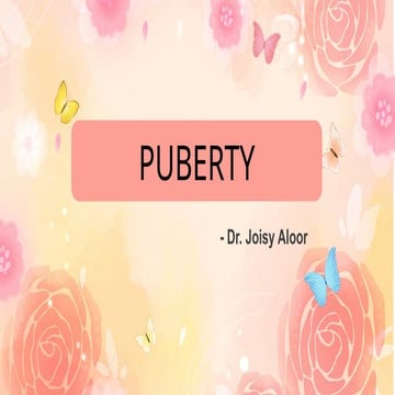 PUBERTY - GIRLS. A presentation for school students. | PPTX