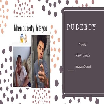 puberty and the different changes teenagers go through | PPTX