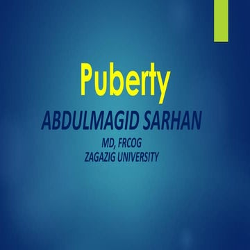 Puberty | PDF