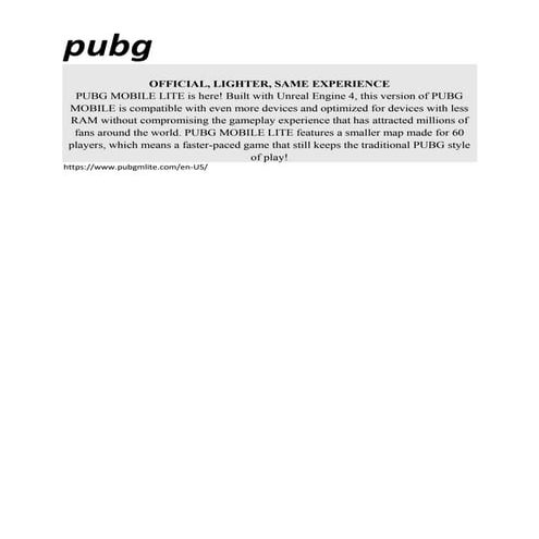 pubg.docx | Mobile Games | Video Gaming
