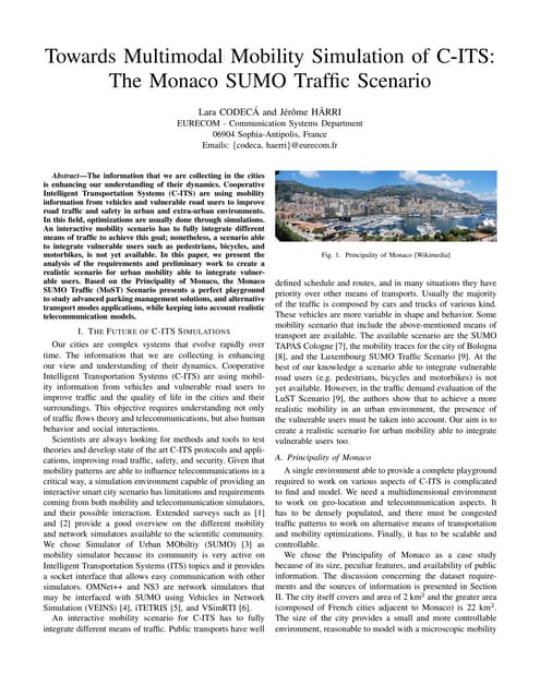 SUMO ( SIMULATION OF URBAN MOBILITY) | PPTX