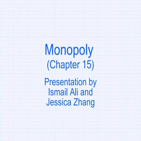 Public Monopoly Presentation 1 | PPT