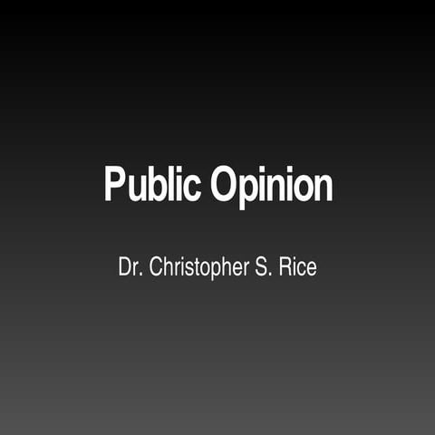 Public Opinion | PPT | Elections | Politics
