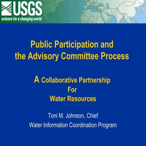 Public Participation and the Advisory Committee Process (Johnson) | PPT
