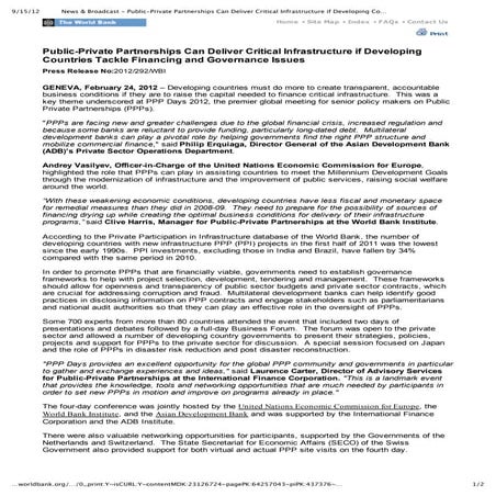 Public private partnerships (ppp) in disaster management | PDF