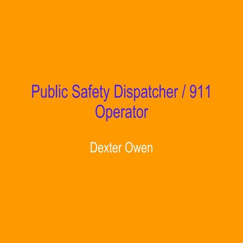 Public Safety Dispatcher | PPT