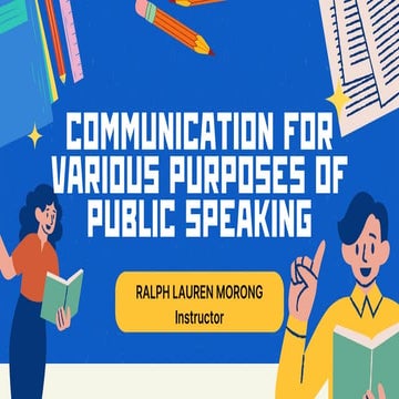Public-Speaking. Purposive communication | PDF
