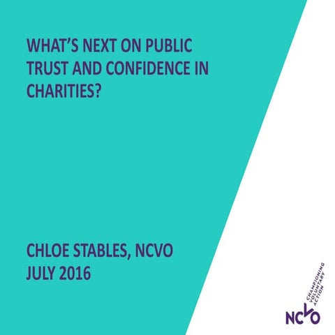 What’s next on public trust and confidence in charities? | PPTX