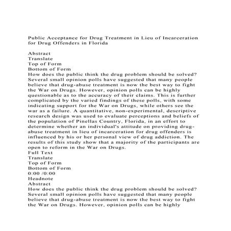 Punishment and Treatment for Adolescent Drug Use | PPTX